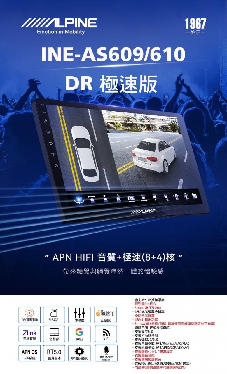 【ALPINE 阿爾派】HONDA 本田 2022~年 ODYSSEY 10吋 INE-AS610 雙引擎8+4核 DR極速版(5+64G ...